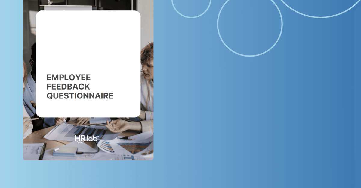 Employee Feedback Questionnaire • HRlab